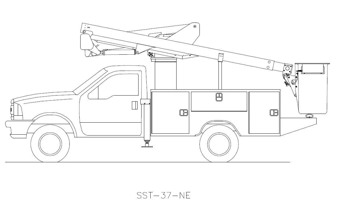 Versalift SST-37-NE Fiches T. (2017 - 2025) | Nacelles à bras articulés montées sur remorque ...